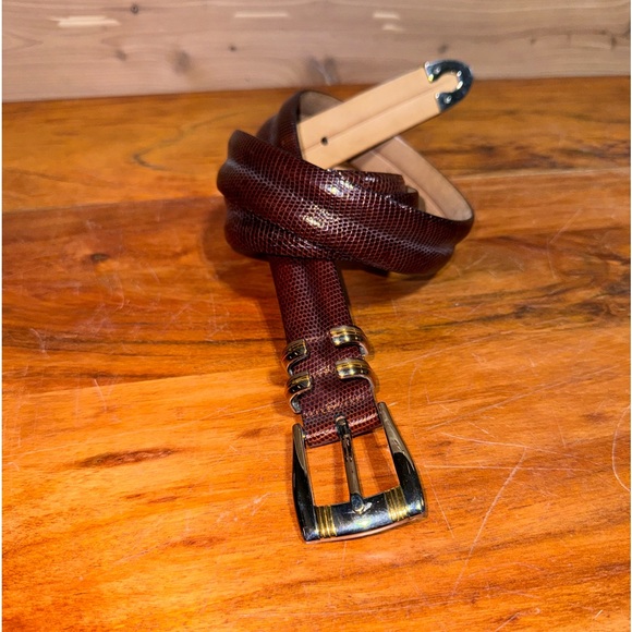 CALE | Accessories | Mens Cale Genuine Lizard Leather Western 46 Big ...